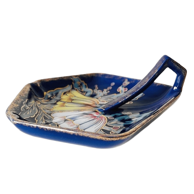 Hollywood Regency Regina Schalen Ceramics Blue bij Reliving
