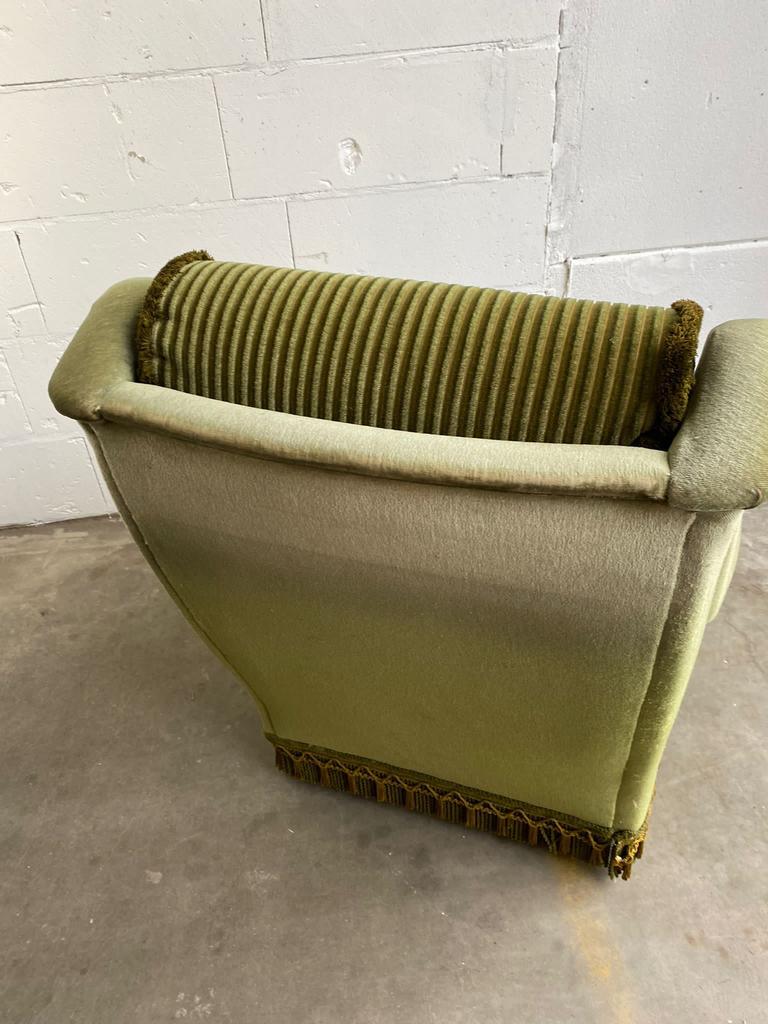 Bekijk Vintage Groene Eenzit / Fauteuil / Clubzetel op Reliving