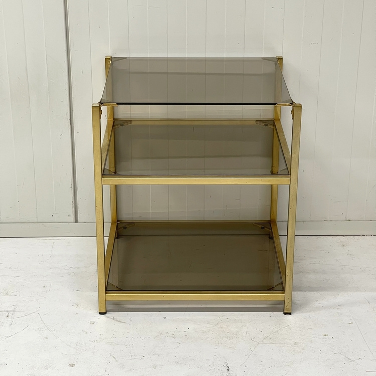 Eclectisch Bijzettafel Glass Brass-coloured bij Reliving