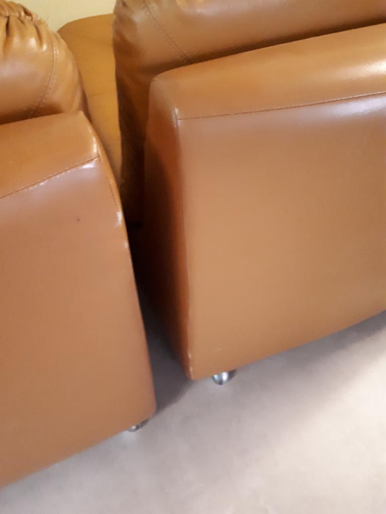 Bekijk * 70'S Leren Modulaire 3 Zits Bank Retro Bank Elementen Bank op ...