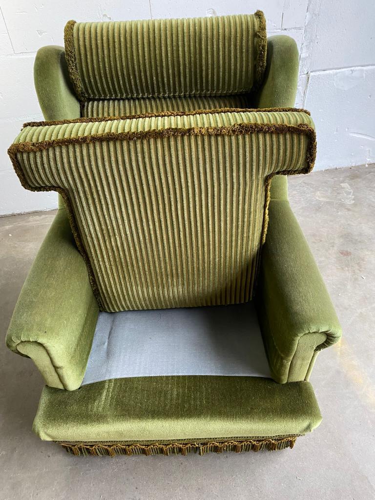 Bekijk Vintage Groene Eenzit / Fauteuil / Clubzetel op Reliving