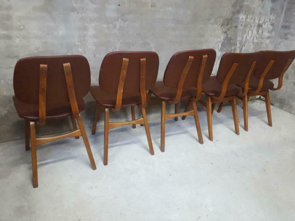 Bekijk 4 Vintage Stoelen 5 Retro Stoelen Louis Van Teeffelen Stijl op ...