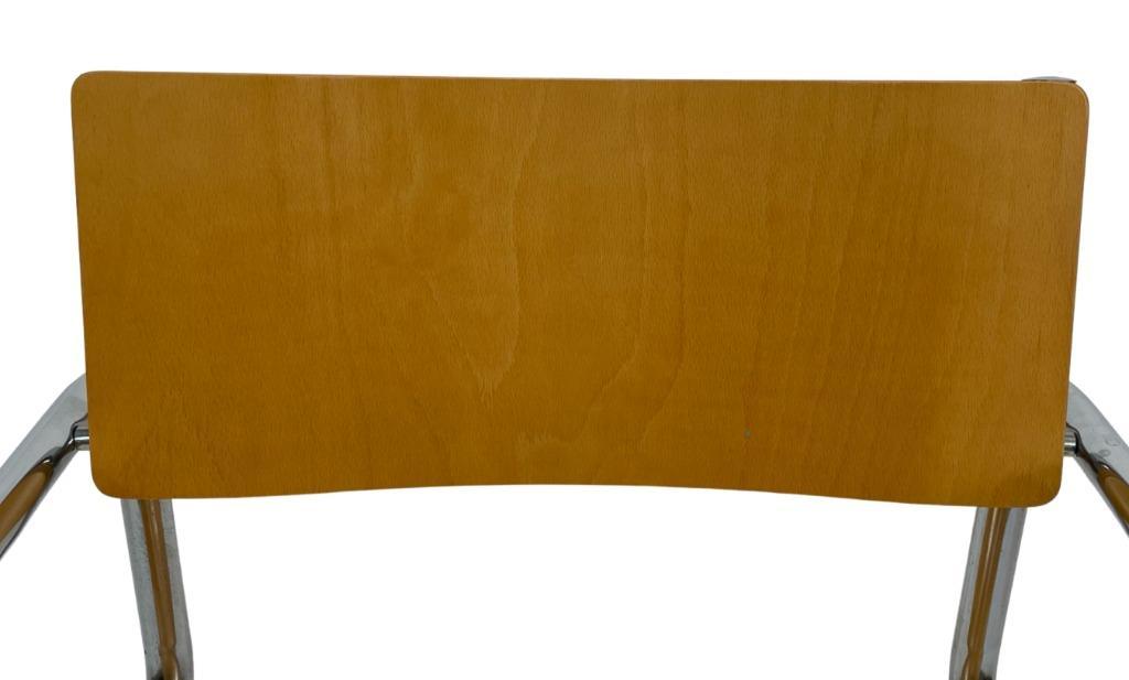 Bekijk Vintage Set Van Vier Buisframe Stoelen Hout Jaren 80 Design ...