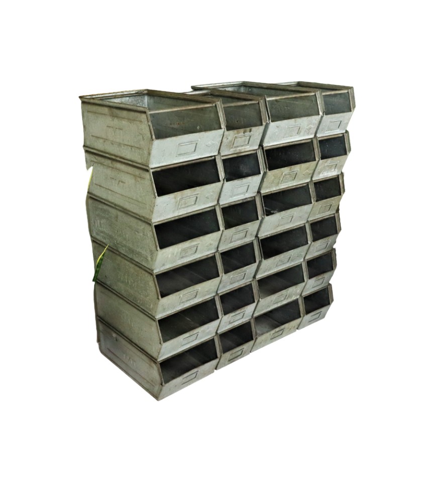 Bekijk Modulair Meubel Industrieel Vakjes Kast Metaal Tmt Bakken 120Cm ...