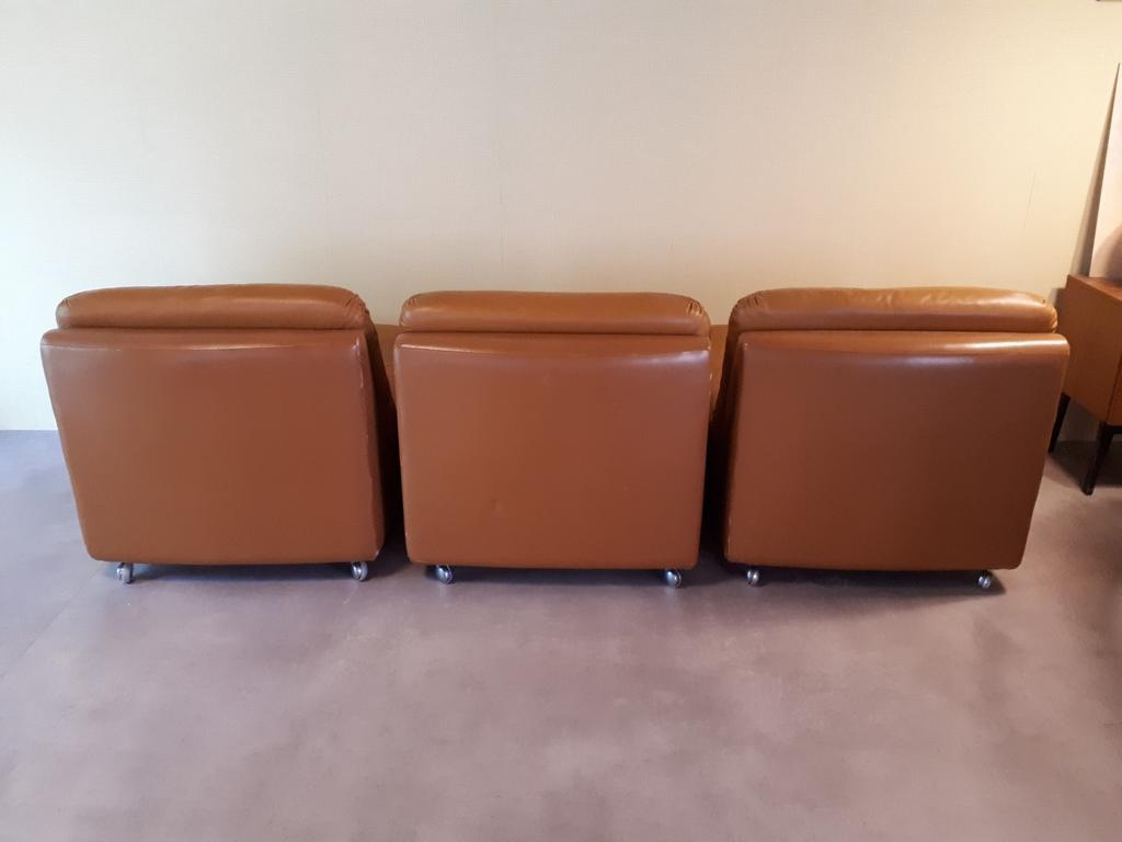 Bekijk * 70'S Leren Modulaire 3 Zits Bank Retro Bank Elementen Bank op ...