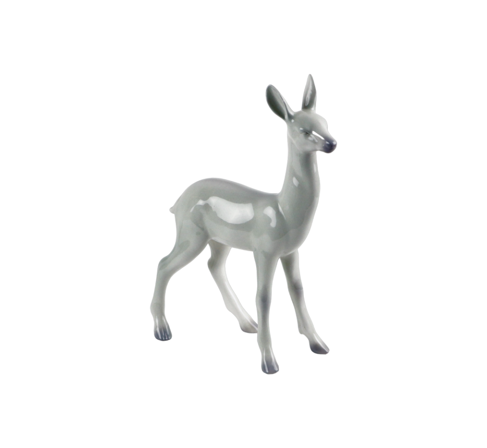 Bekijk Hert Hinde Beeld Sculptuur Wit Grijs Porselein Keramiek 33Cm op ...