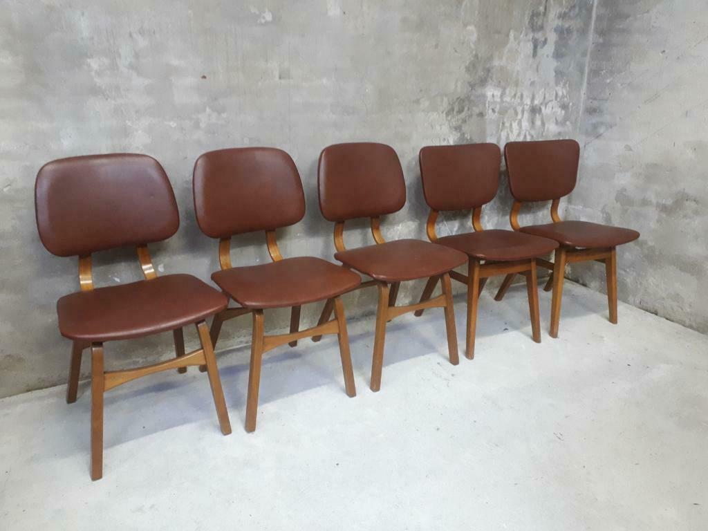 Bekijk 4 Vintage Stoelen 5 Retro Stoelen Louis Van Teeffelen Stijl op ...