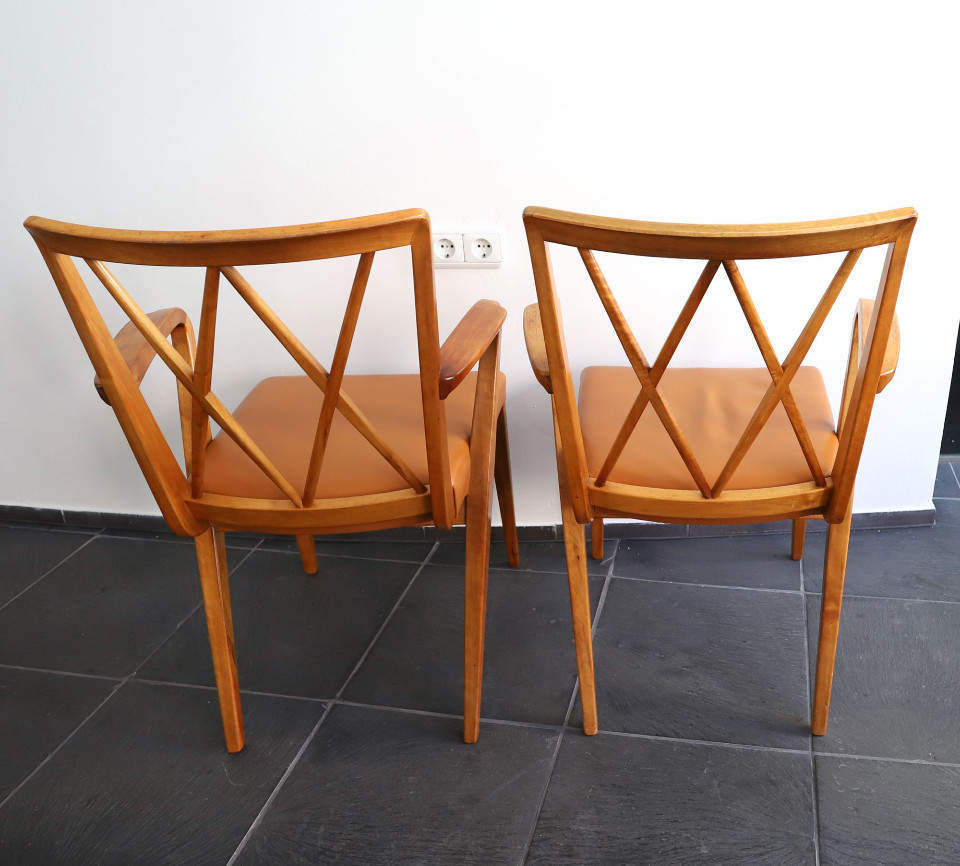 Bekijk 2-Set Prachtige Vintage Design Stoelen Van Patijn, Jaren '50 op ...