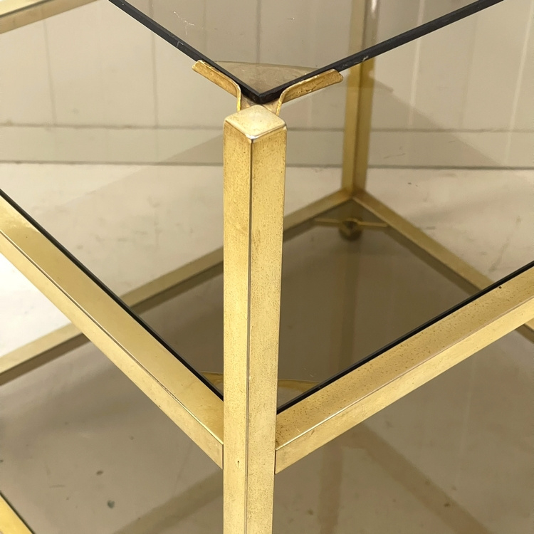 Eclectisch Bijzettafel Glass Brass-coloured bij Reliving