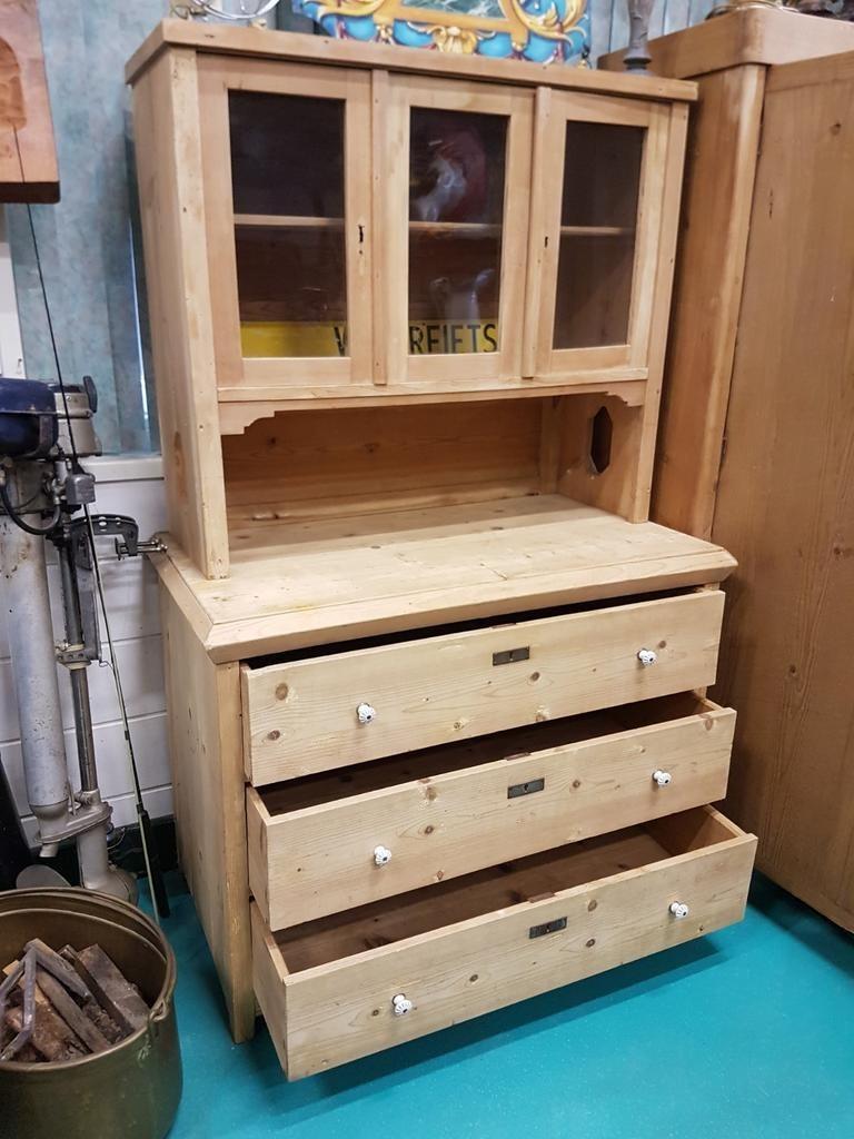 Bekijk Deze Antiek Grenen Kast, Buffetkast, Wandkast Is Zo Tof😍 op Reliving