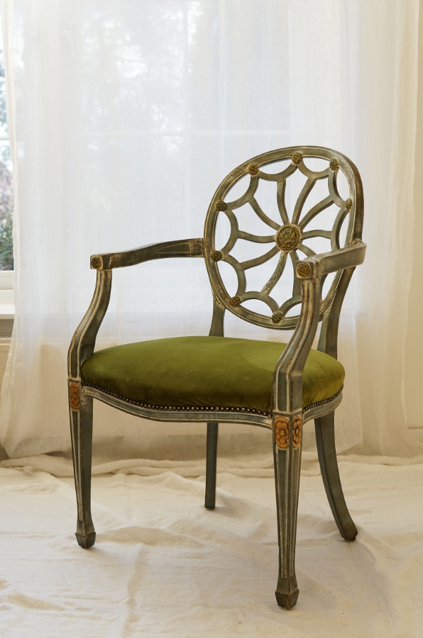 Bekijk Hepplewhite Spider Back Arm Chair op Reliving