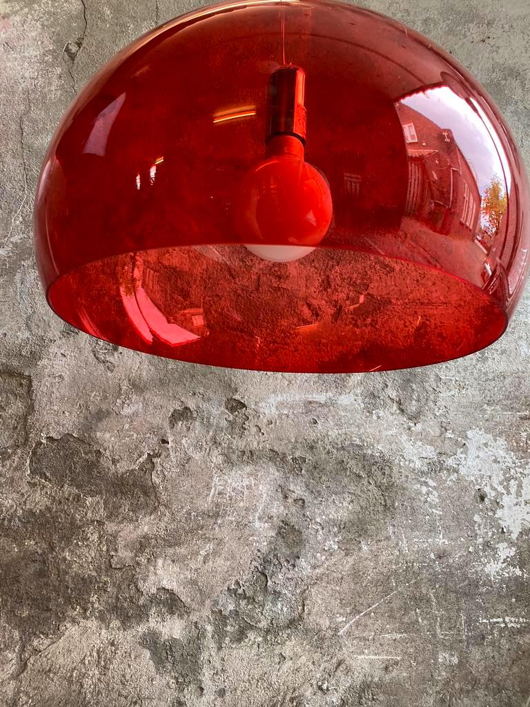Bekijk Kartell Italy Fl/Y Hanglamp Grote Rode Bol op Reliving