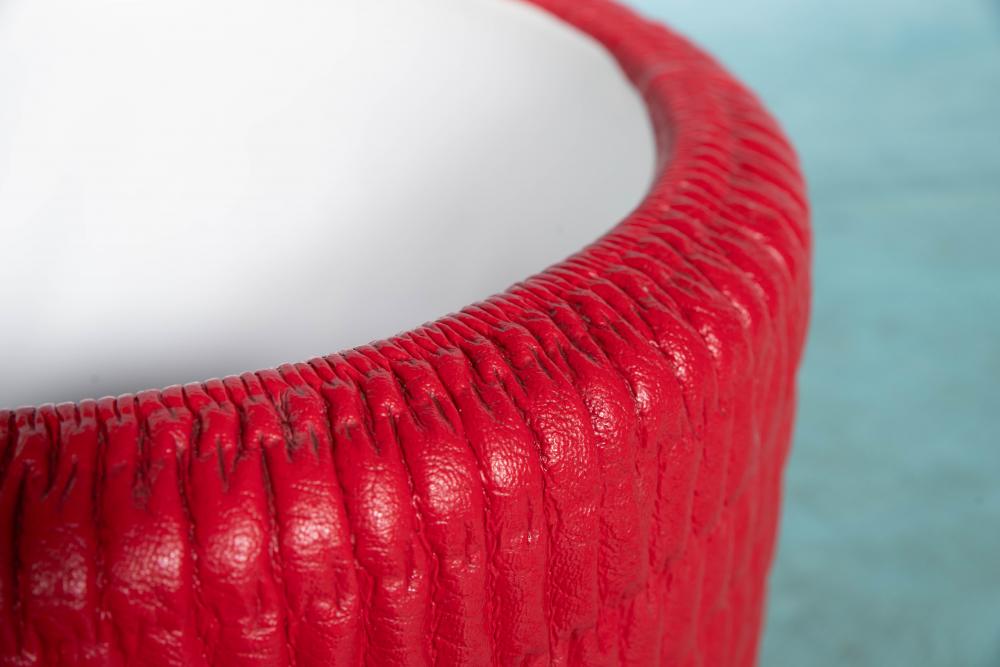 Bekijk Space Age Ronde Rode Voetenbank, Vintage Jaren 60/70 Poef op ...