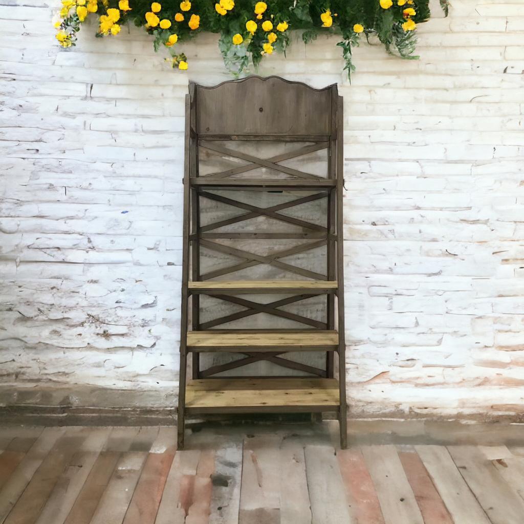 Bekijk Brocante Houten Rek / Etagere / Wandplank op Reliving