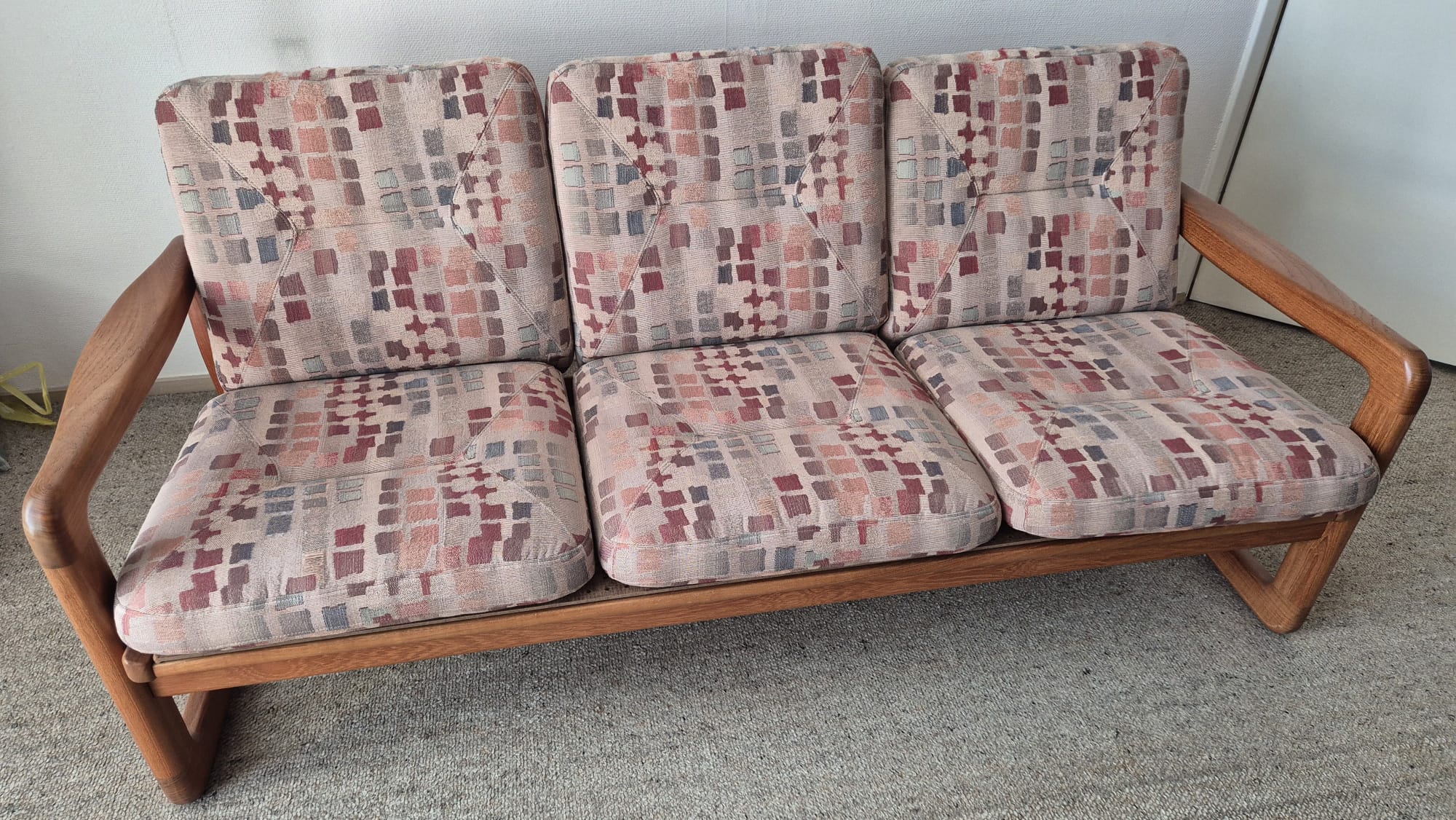 3-Zitsbank Teak Brown bij Reliving