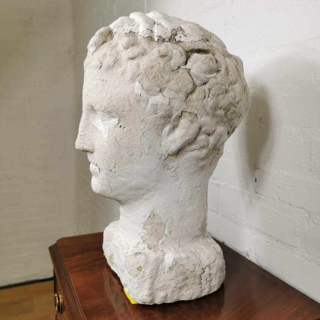 Bekijk Antieke, Brocante, Romeinse Gipsen Buste op Reliving