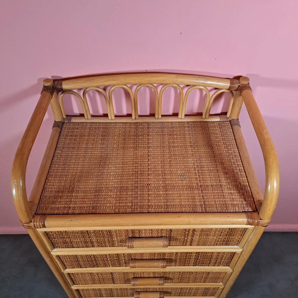 Bekijk Rotan Boho Kast Vintage 5 Laden op Reliving 🤩