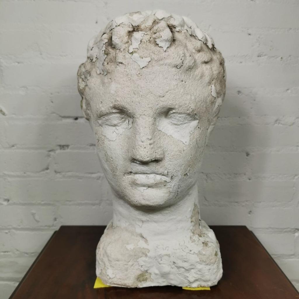 Bekijk Antieke, Brocante, Romeinse Gipsen Buste op Reliving