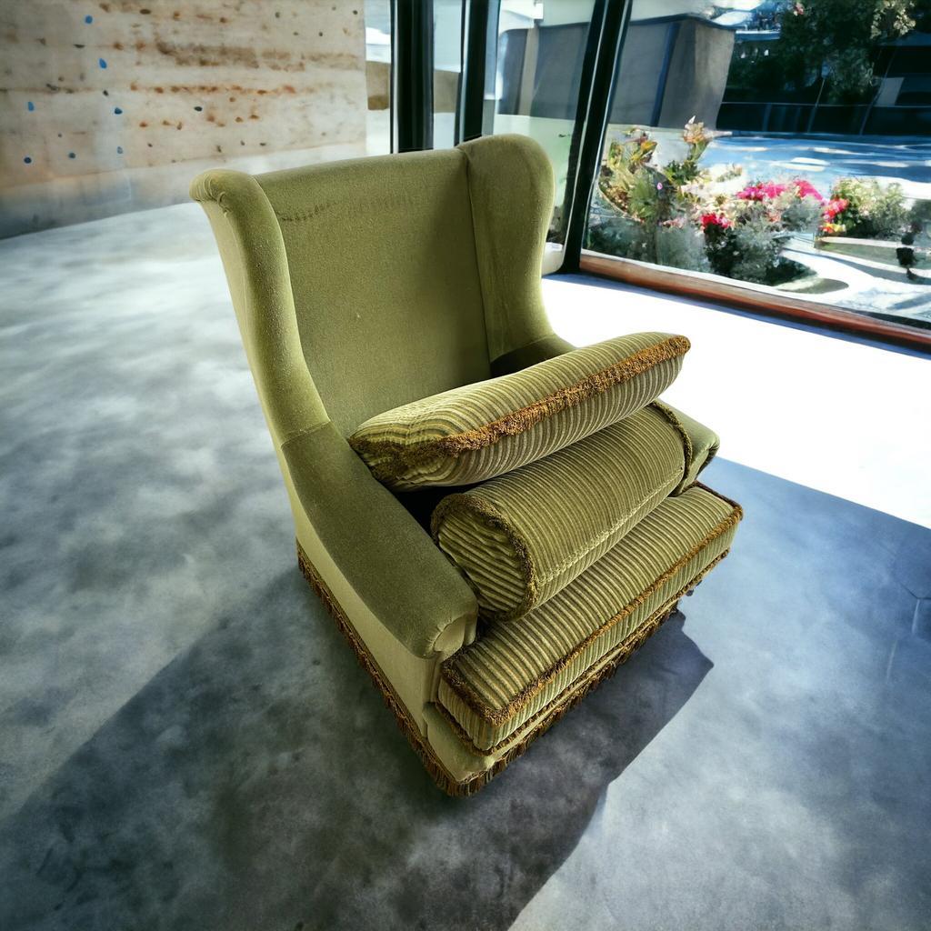 Bekijk Vintage Groene Eenzit / Fauteuil / Clubzetel op Reliving