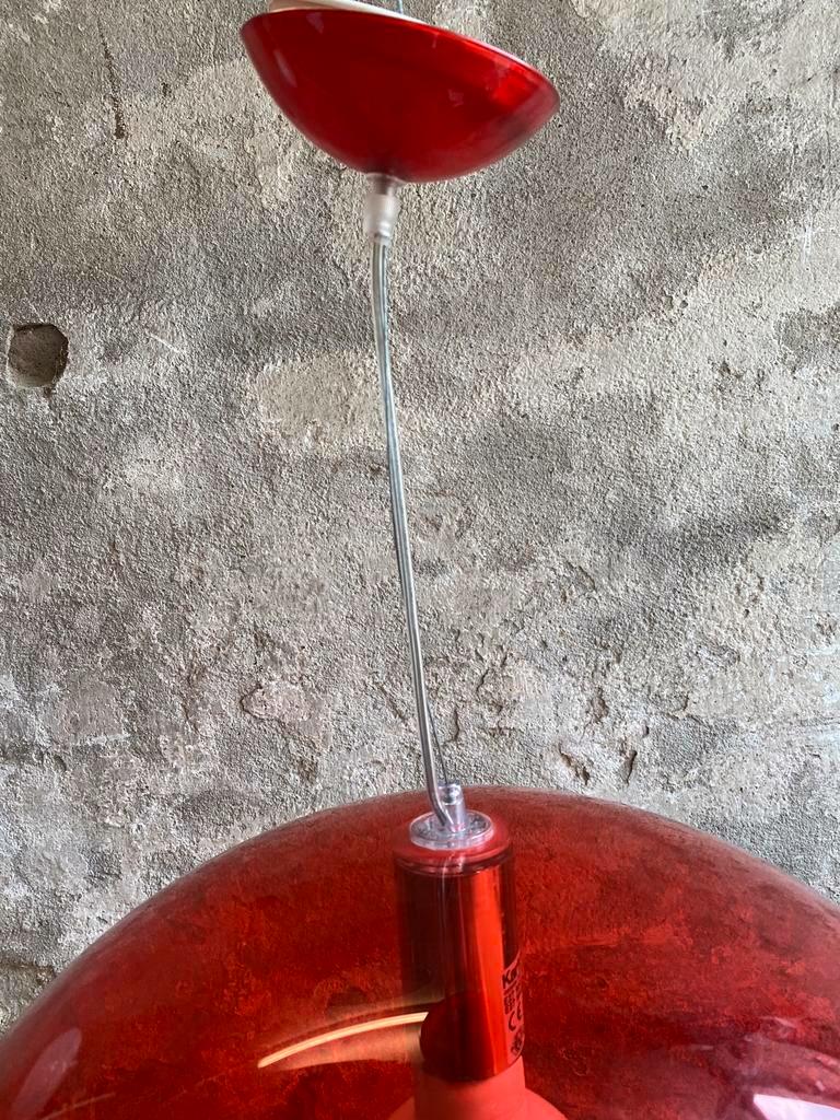 Bekijk Kartell Italy Fl/Y Hanglamp Grote Rode Bol op Reliving