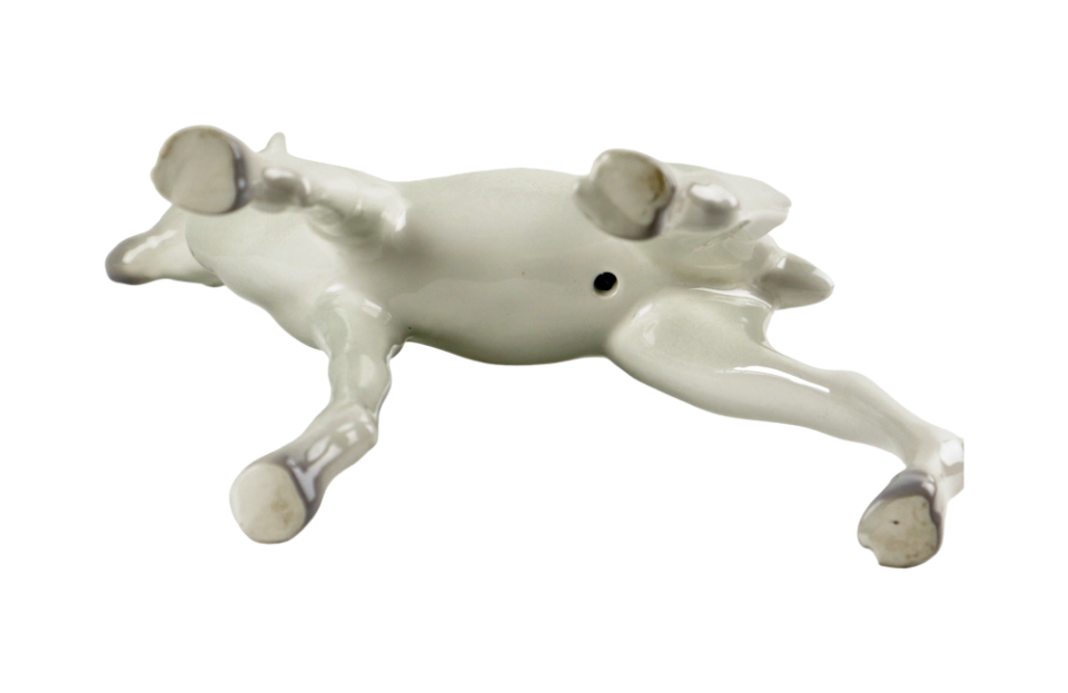 Bekijk Hert Hinde Beeld Sculptuur Wit Grijs Porselein Keramiek 33Cm op ...