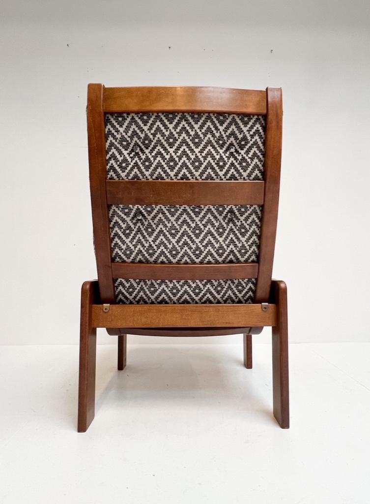 Mid-Century Pastoe Fauteuil Textile Black bij Reliving