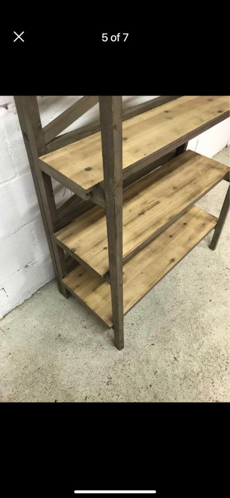 Bekijk Brocante Houten Rek / Etagere / Wandplank op Reliving