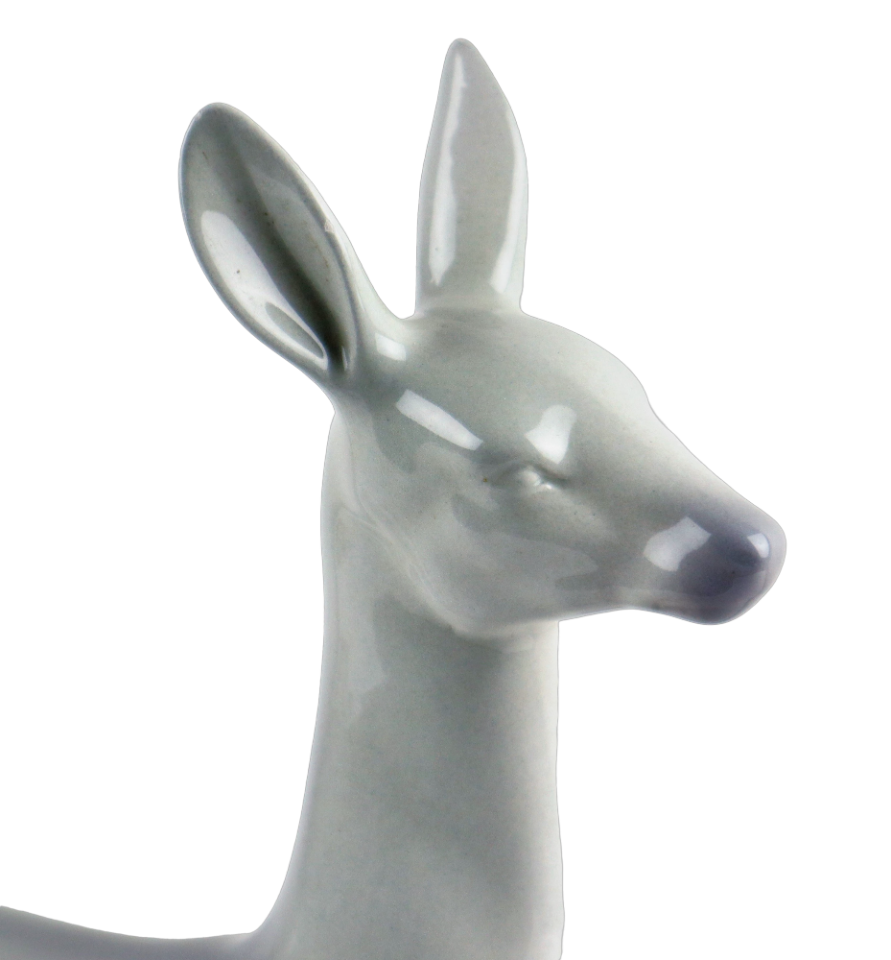 Bekijk Hert Hinde Beeld Sculptuur Wit Grijs Porselein Keramiek 33Cm op ...