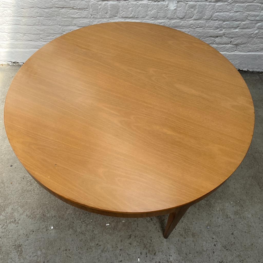 Bekijk Midcentury Salontafel Rond Hout op Reliving