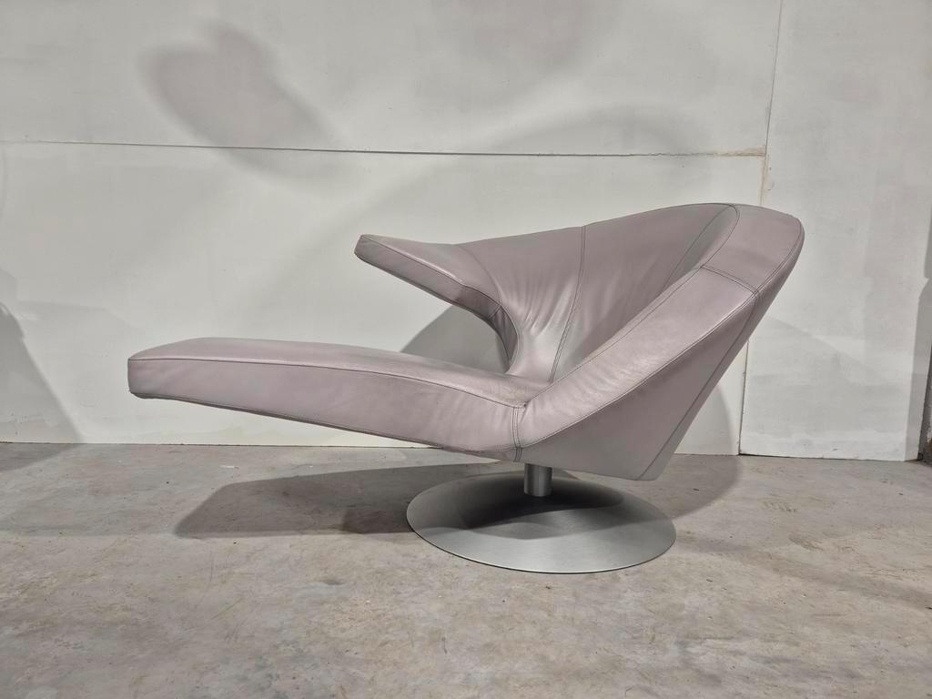 Leolux Fauteuil Leather Gray bij Reliving