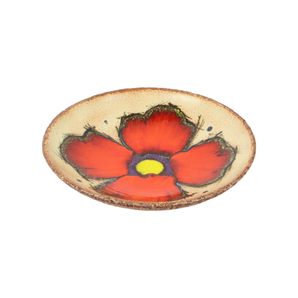 Bekijk Jan Van Erp Aardewerk Xl Schaal Vintage Keramiek Rood Bloem ...